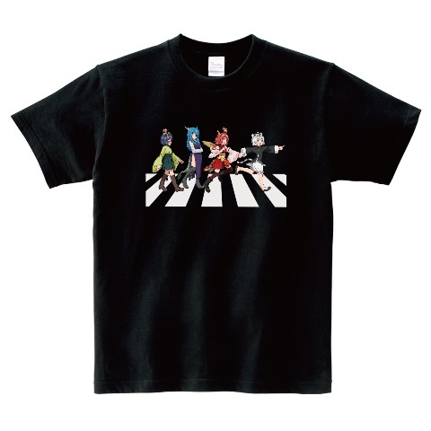 【四獣チャンネル】 Tシャツ(散歩)ブラックL / vvstore