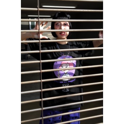 【鳥居みゆき第2弾】処方箋ガールTシャツ BK（Lサイズ） / vvstore