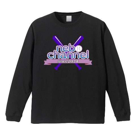 【nebo channel】ロンT BK ロゴパープル M / vvstore