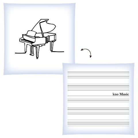 【kno Music】クッション ホワイト / vvstore