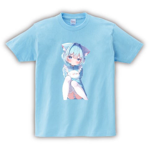 【にゃむ帝国×こむぎ】2次元化にゃむくんTシャツ LBL（XLサイズ） / vvstore