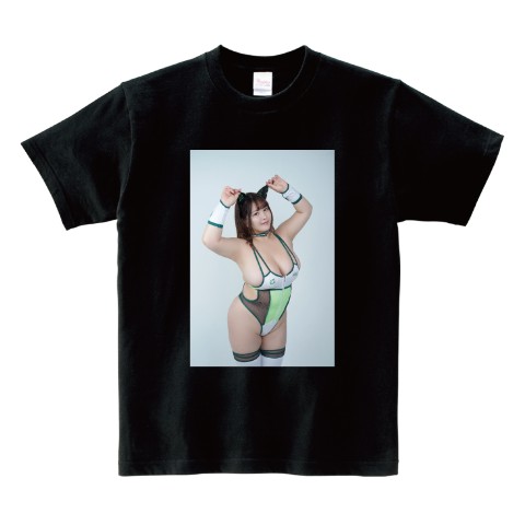 【星乃うめ】Tシャツ緑 BK（Lサイズ） / vvstore