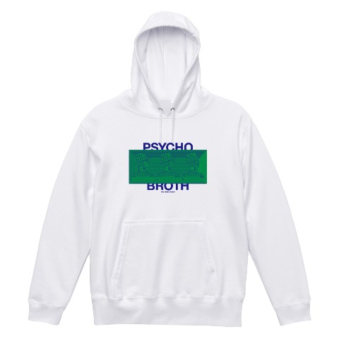 【THCオカルトラジオ】パーカー WH 青文字（Mサイズ） / vvstore