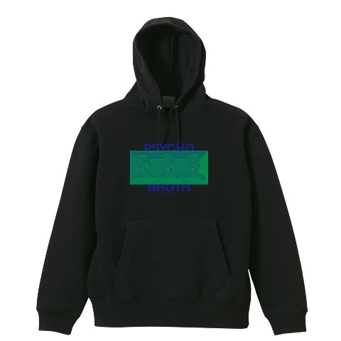 【THCオカルトラジオ】パーカー BK 青文字（Lサイズ） / vvstore