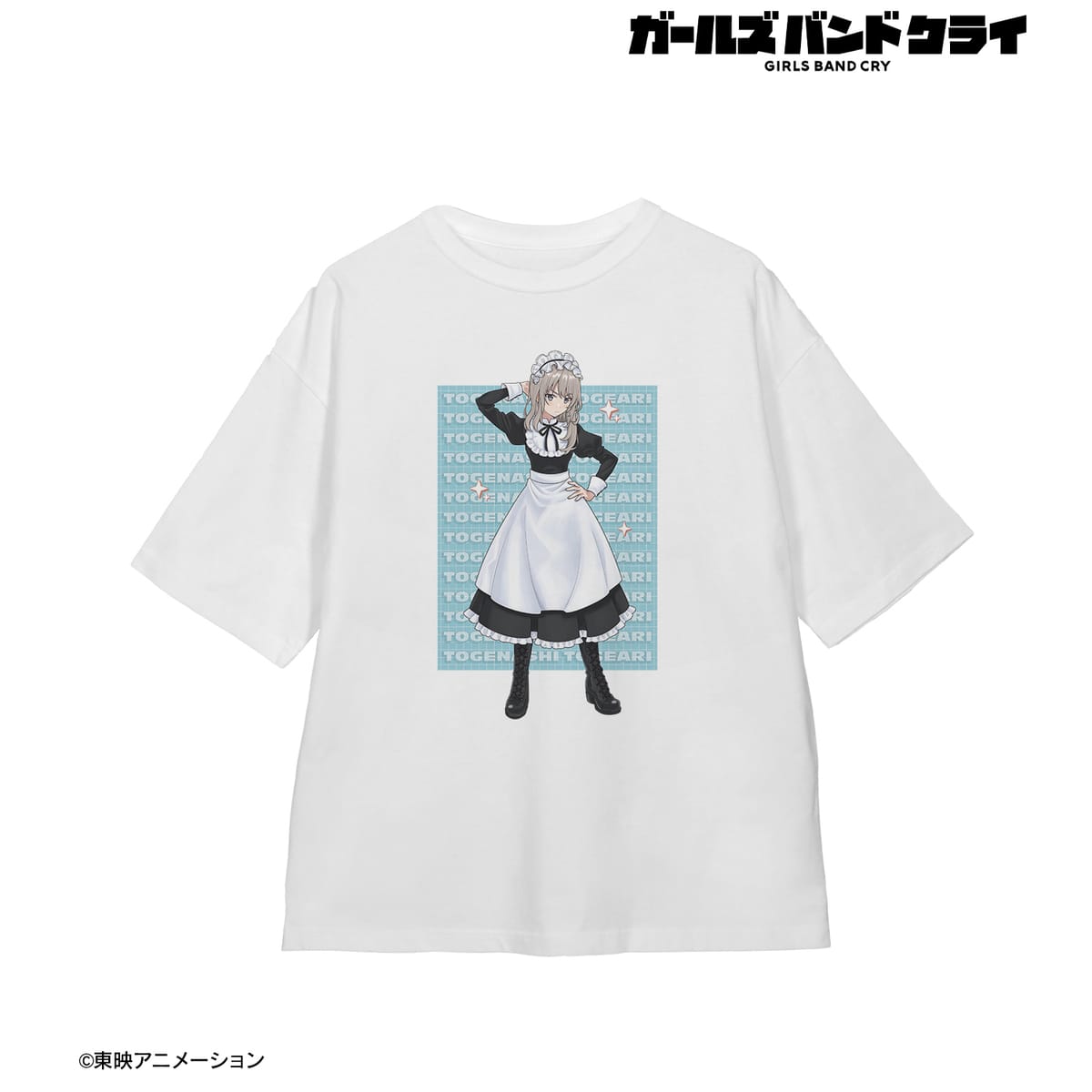 【ガールズバンドクライ】描き下ろし 河原木 桃香 メイド風ver. BIGシルエットTシャツユニセックス(サイズ/L) / vvstore