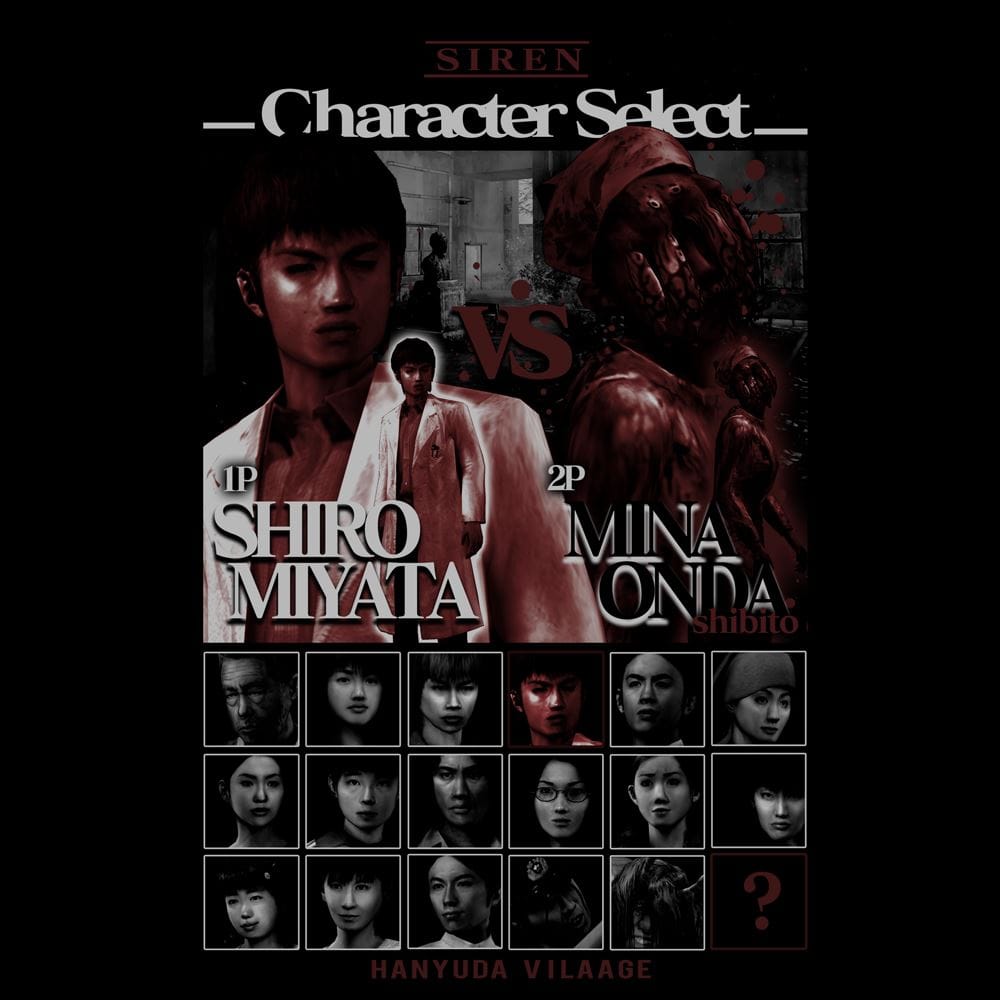 【SIREN】SIREN character select Tシャツ/BLACK-M / vvstore