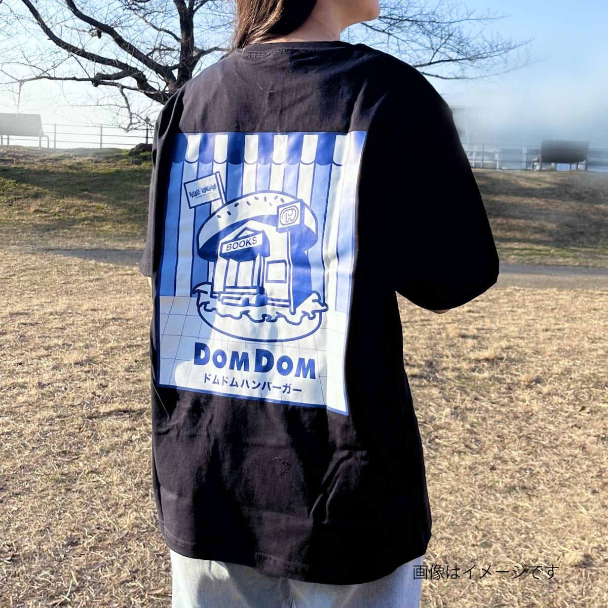 【ドムドムハンバーガー】Tシャツ BK（Lサイズ） / vvstore