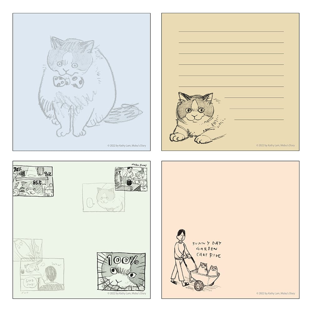 【三毛猫モブは猫缶を稼ぎたい】メモパッド・スクエア（7-11） / vvstore