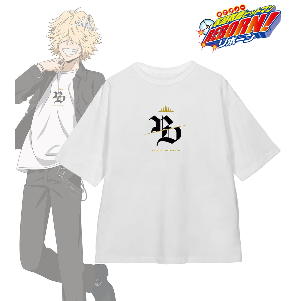 【家庭教師ヒットマンREBORN!】描き下ろし ベルフェゴール（10年後） カジュアルコーデver. 着用BIGシルエットTシャツユニセックス(サイズ/XL) / vvstore