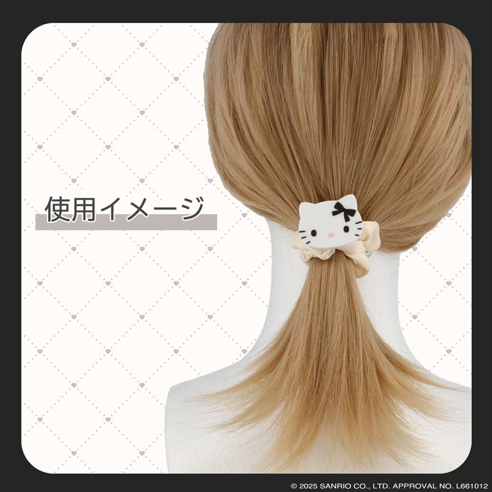 【サンリオキャラクターズ】ハローキティ モノトーンリボンシリーズ ヘアゴムセット ＜ A ＞ / vvstore