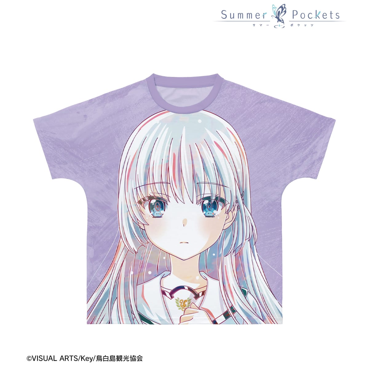 【Summer Pockets】鳴瀬しろは Ani-Art フルグラフィックTシャツユニセックス(サイズ/XL) / vvstore