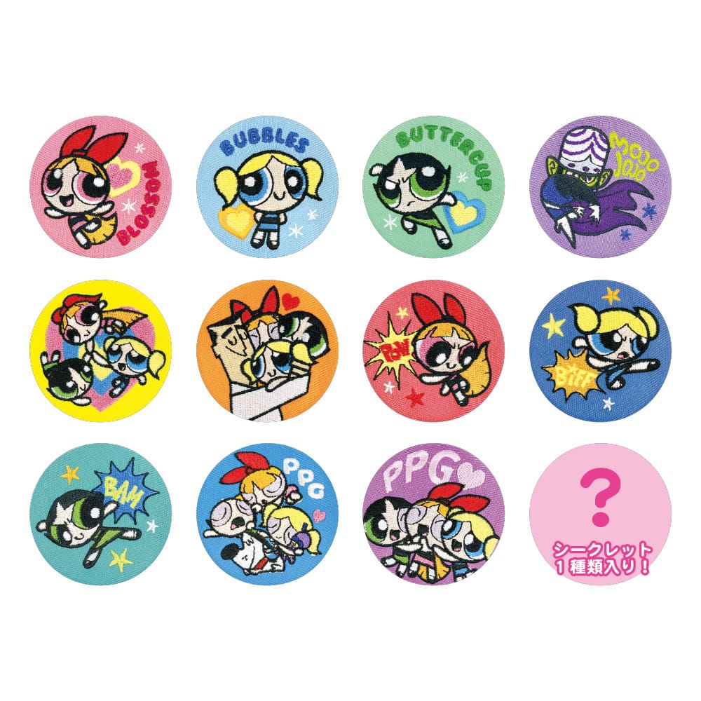 【パワーパフ ガールズ】シークレット刺繍缶バッジ 単品（12種） / vvstore