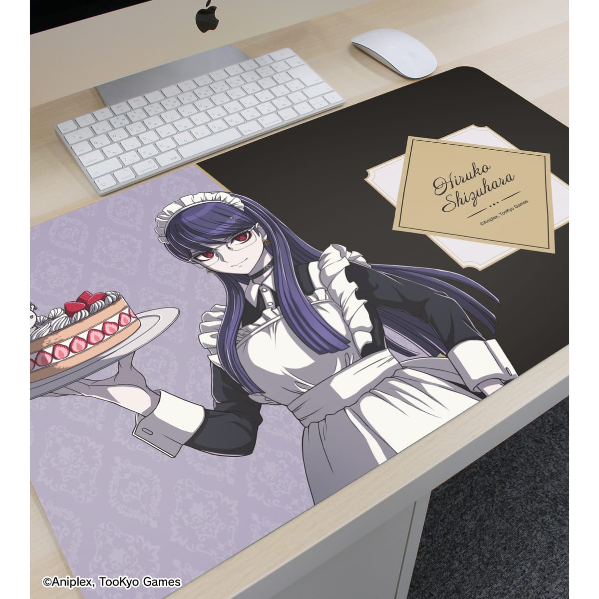 【HUNDRED LINE -最終防衛学園-】描き下ろし 雫原比留子 メイドver. マルチデスクマット / vvstore