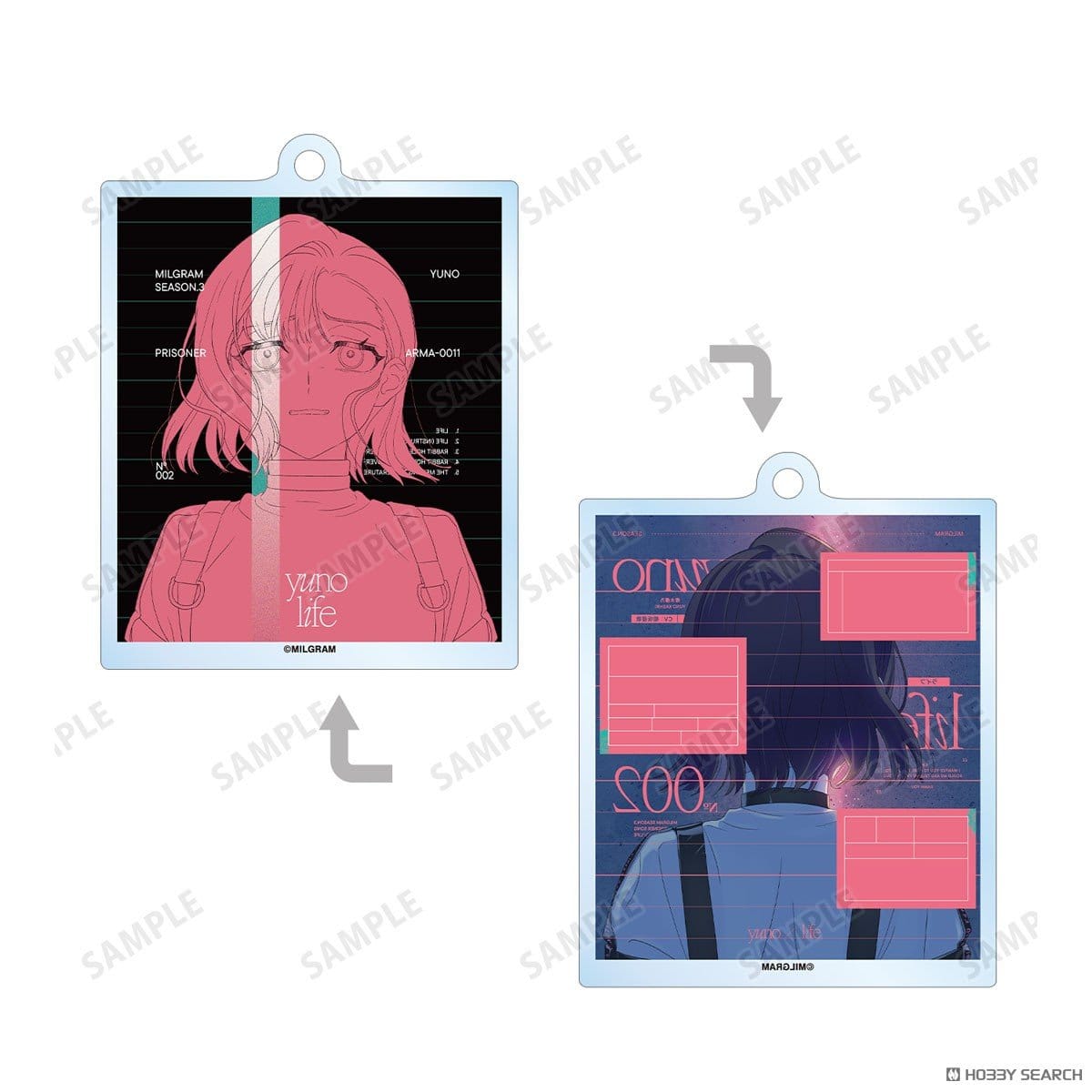 【MILGRAM -ミルグラム-】ユノ『ライフ』 ジャケットイラストver. 2連ワイヤーBIGアクリルキーホルダー / vvstore